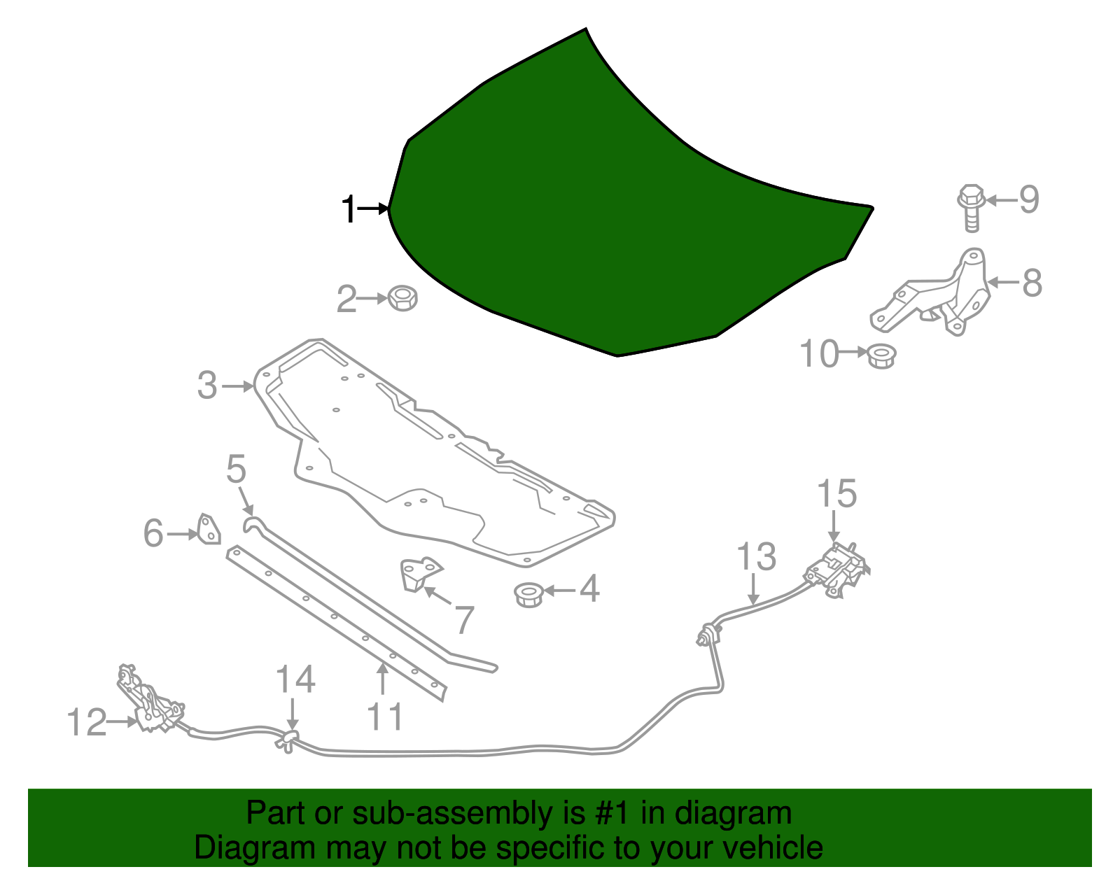 2013-2015 Nissan Sentra Hood F5100-3SGMA | Temecula Nissan Parts