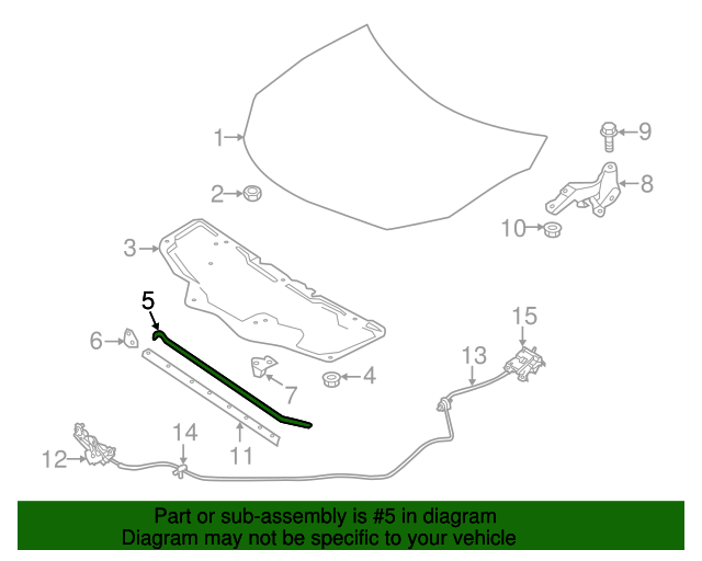 2013-2019 Nissan Sentra Hood Prop Support Rod 65771-3SG0A | Coulter ...