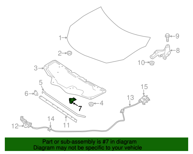 65722-ED01A | Nissan Clamp-Rod Hood - Genuine OEM | 65722ED01A | Nissan ...