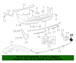 89348-0E010-C0 - Reverse Sensor Retainer - 2014-2022 Toyota | OEM ...