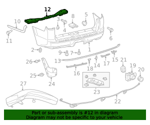 52615-35050 - Energy Absorber - 2010-2021 Toyota 4Runner | OEM Genuine ...