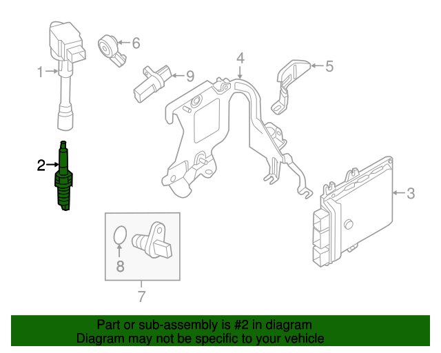 2007-2023 Nissan Spark Plug 22401-EW61C | AutoNationParts.com