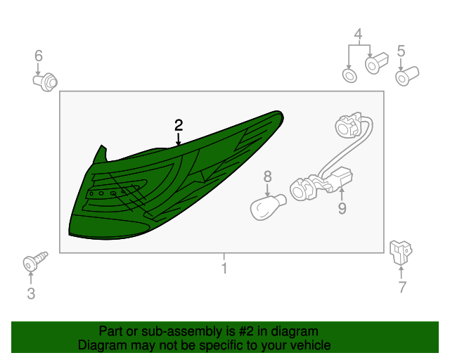 2014-2015 Hyundai Tucson Lens & Housing 92420-2S520 | OEM Parts Online
