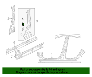 2007-2021 Mazda Quarter Panel Nut Plate D350-70-46X | RealMazdaParts.com