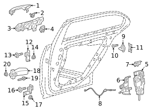 2019-2023 Mercedes-Benz Exterior Door Handle 099-760-20-01-9191 ...