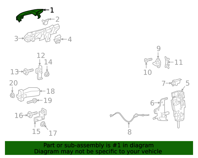 2019-2023 Mercedes-Benz Exterior Door Handle 099-760-20-01-9191 ...