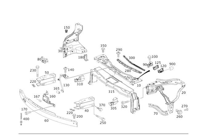 218-880-04-30 - Bumper Lateral Support 2006-2023 Mercedes-Benz ...