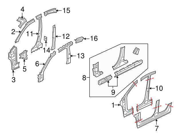 2004-2009 Mazda 3 Rocker Panel - Passenger Side (RH) BAY6-70-271 ...
