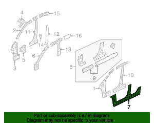2004-2009 Mazda 3 Rocker Panel BAY6-70-271 | Florida Mazda Parts
