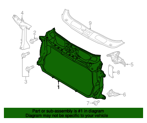 2010-2016 Porsche Panamera Radiator Support 970-504-481-01 | European ...