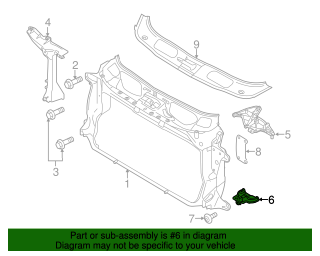2012-2016 Porsche Panamera Lower Bracket 970-504-547-02 | Sunset ...