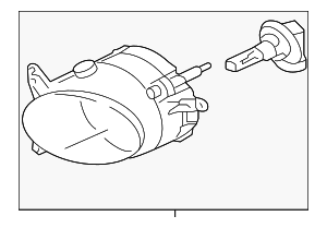 8321A664 - Fog Lamp Assembly 2008-2015 Mitsubishi Lancer | Mitsubishi ...