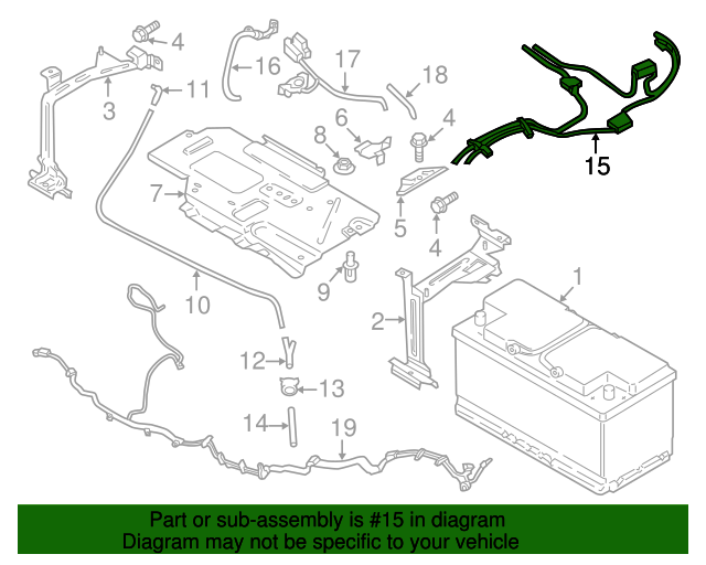 61-12-9-322-056 - Battery Cable 2014-2019 BMW | AutoNationParts.com