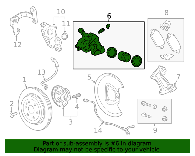 2021 Cadillac XT4 Caliper 13529086 | GMPartsDirect.com