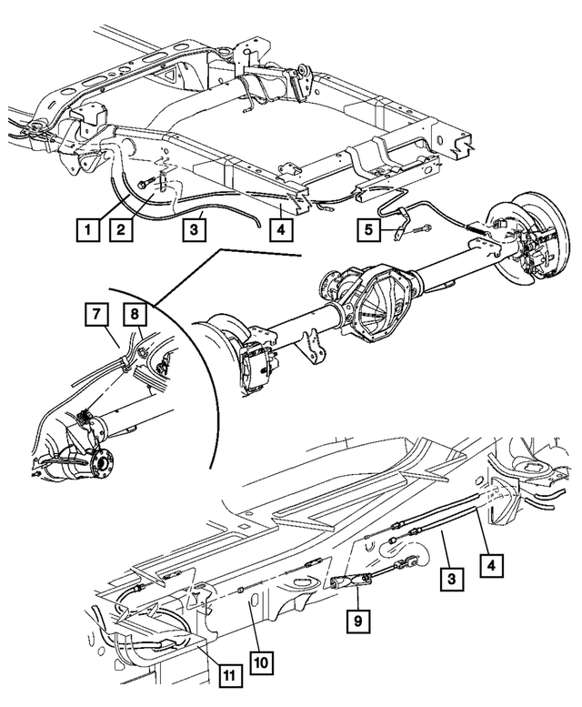 2002-2012 Mopar Parking Brake Cable, Front 52010133ac | AutoNationParts.com