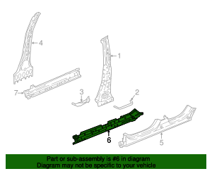 63625-TLA-315ZZ - Rocker Reinforced 2017-2019 Honda CR-V | Honda Parts ...