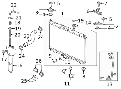 Radiator & Components for 2021 Honda Clarity | Honda Parts Online