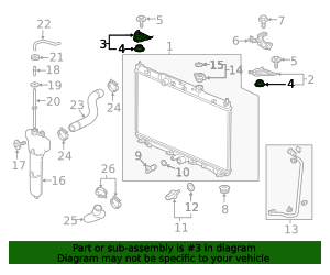 74176-TRV-A00 - Bracket, L Radiator Mounting (Upper) 2017-2021 Honda ...