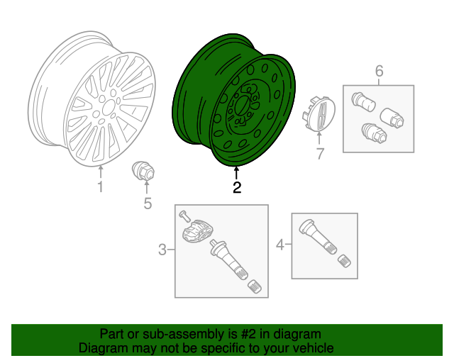 2018-2020 Ford Wheel JL1Z1007B | TascaParts.com