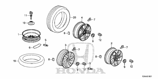 OEM 2016-2017 Honda Accord Tire (235/40R19) 42751-CTL-022 | Majestic ...