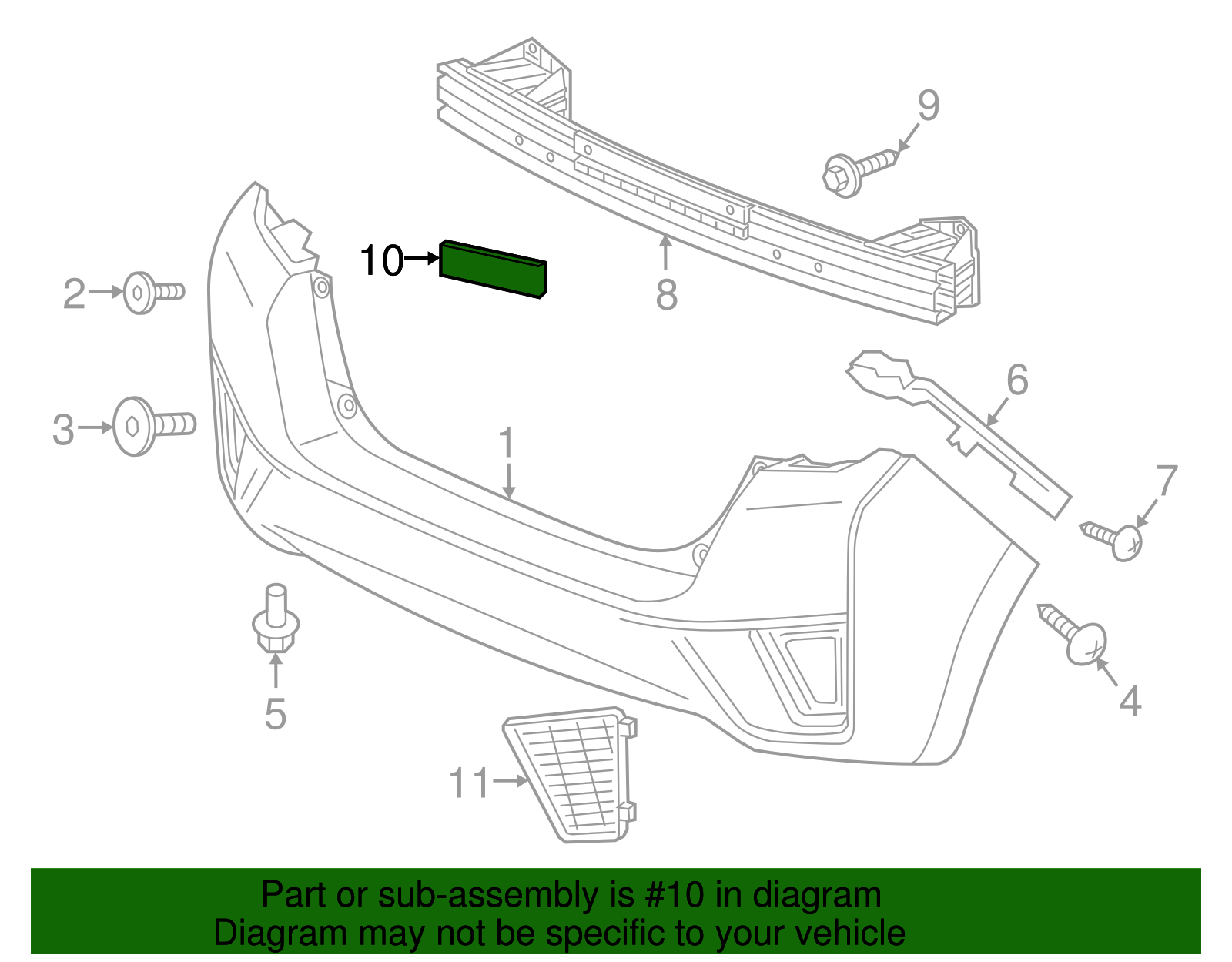 71570-TX4-A00 - 2015-2017 Honda Fit - Absorber Rear Bumper Block ...