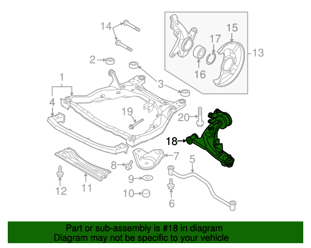 2007-2015 Mazda CX-9 Lower Control Arm TE69-34-350C | RealMazdaParts.com