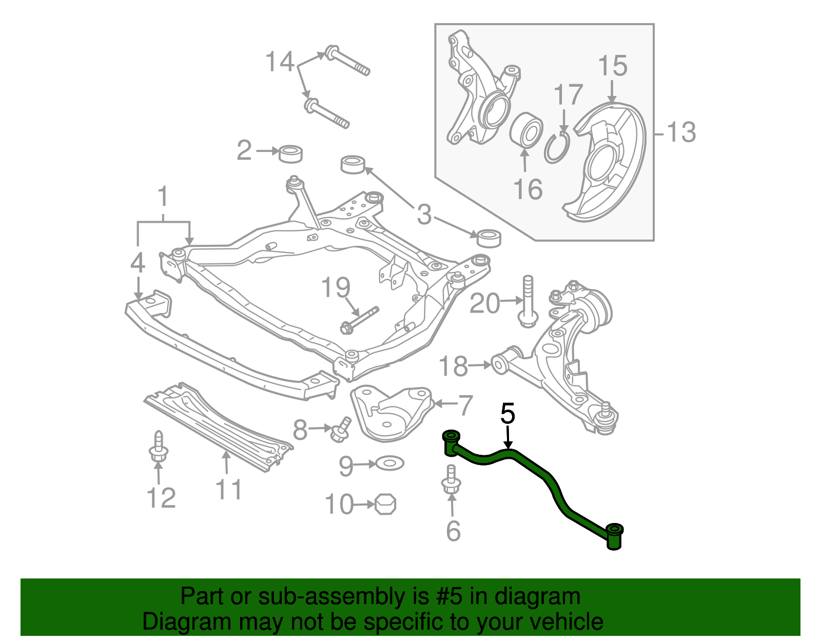 TD11-34-H90 - Transverse Rod 2007-2015 Mazda CX-9 | Florida Mazda Parts