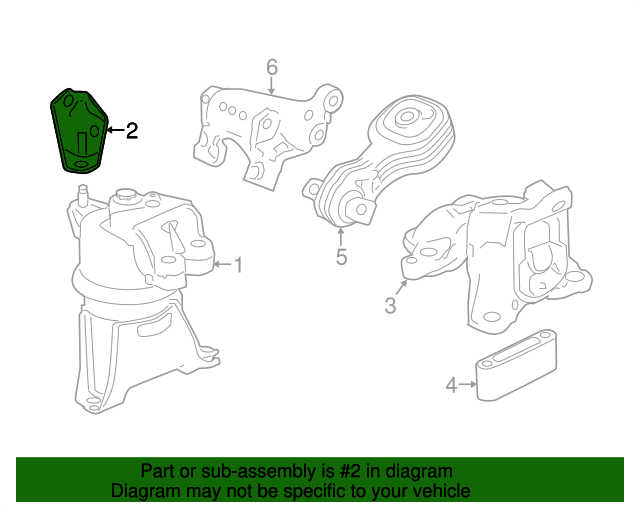 OEM 2012-2015 Honda Civic Engine Mount Bracket 50625-TR2-A90 | Honda Automotive Parts