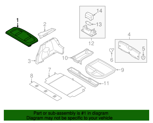 85930-A7000WK - Shelf 2014-2018 Kia Forte5 | Kia.Parts Store