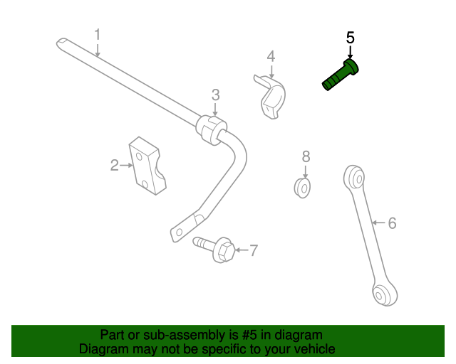 N-105-449-03 - Stabilizer Bar Bolt 2008-2015 Audi | Audi OEM Parts