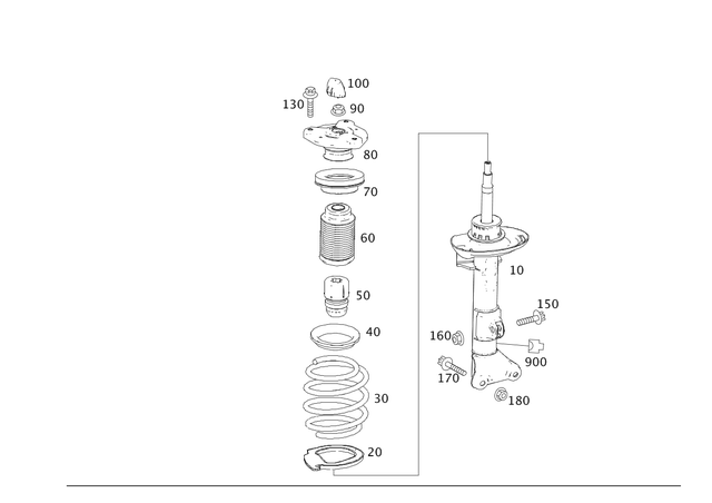 204-323-00-44-64 - Stop Buffer Mercedes-Benz USA Parts