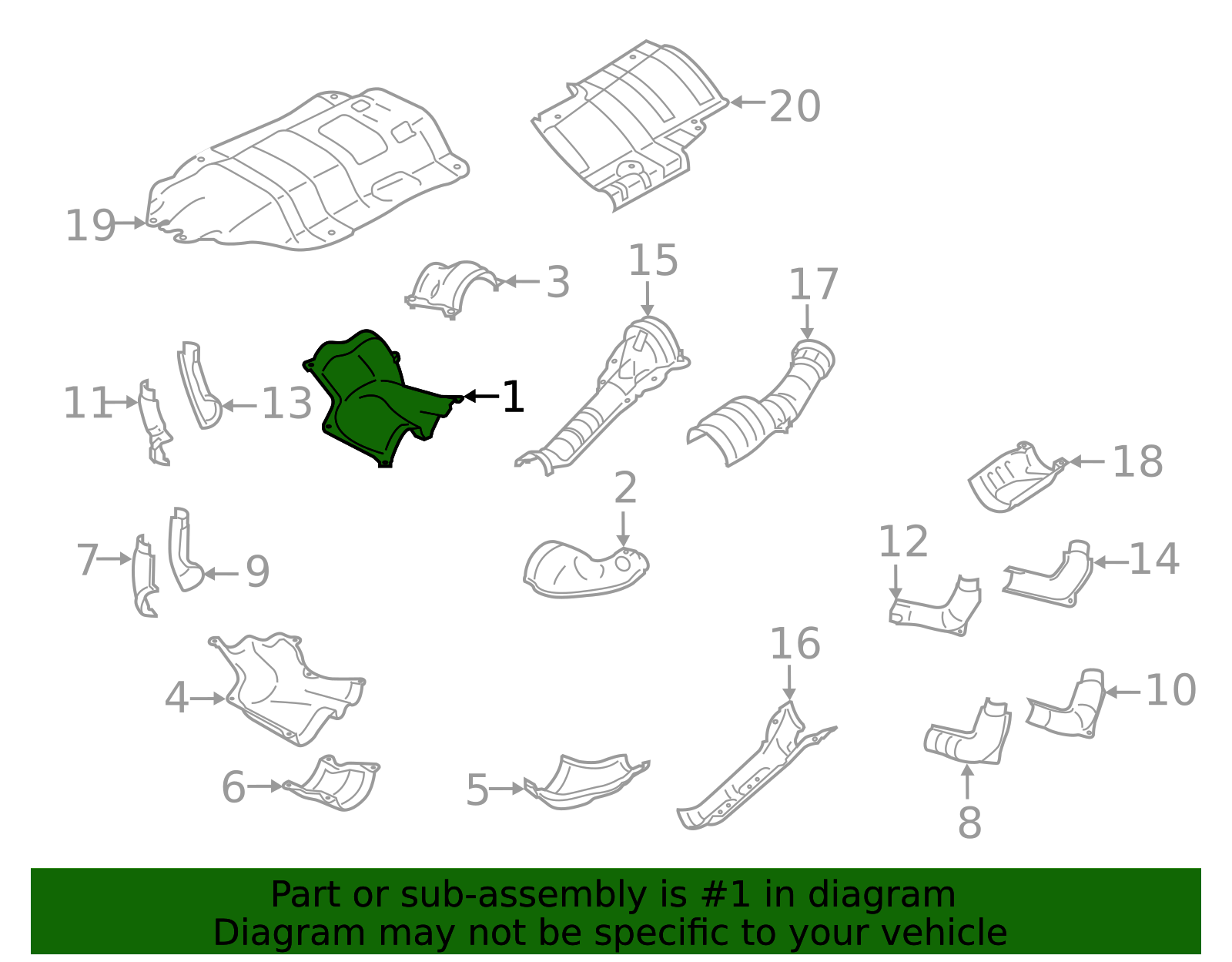2019-2024 Subaru Exhaust Shield 44651AG130 | Subaru Parts Store