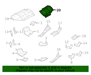 2012-2024 Subaru Floor Pan Heat Shield 59020FJ002 | Subaru Parts Plus