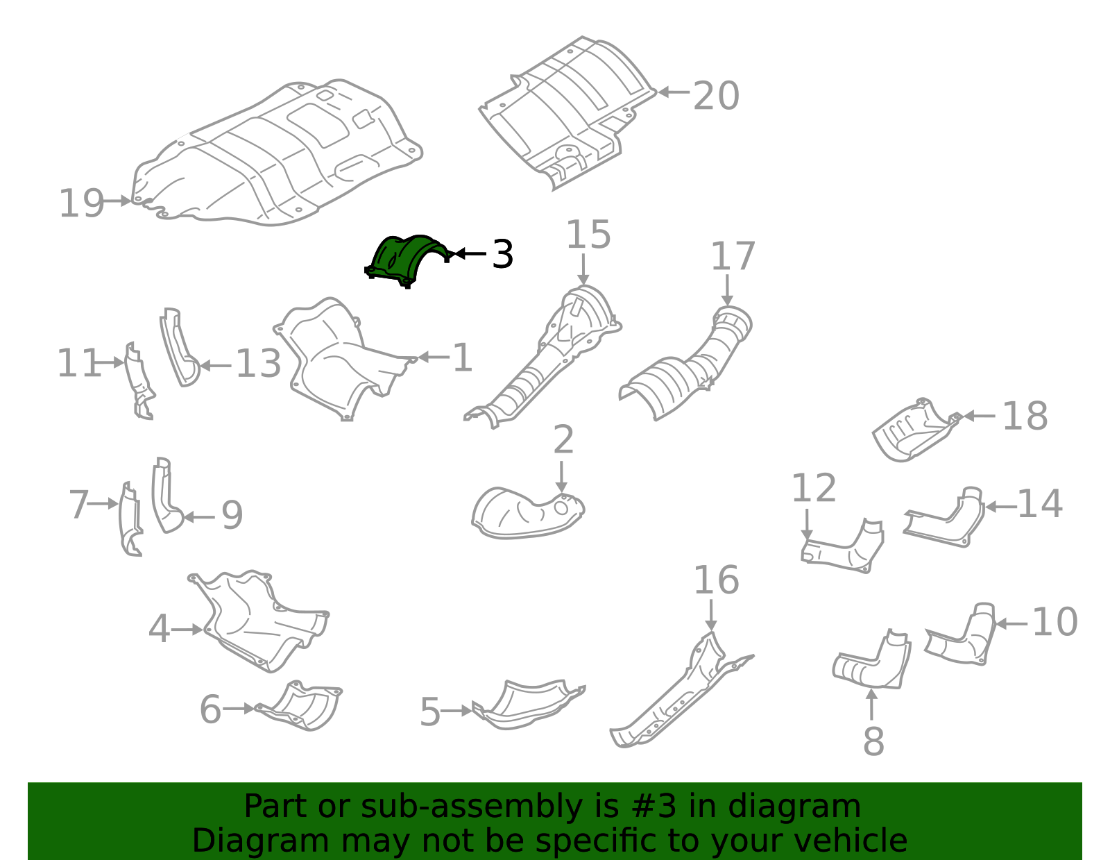 2019-2024 Subaru | Exhaust Shield | 44651AG140 | OEM Subaru Parts Center