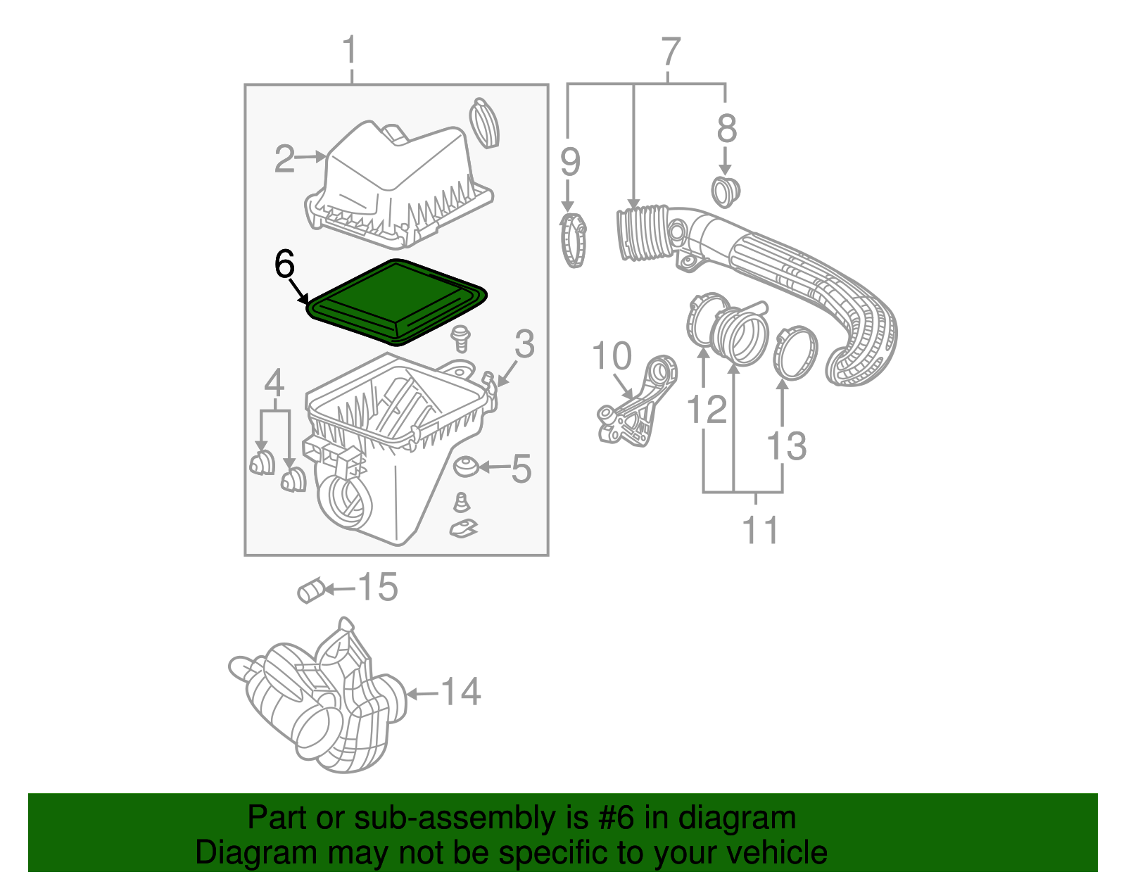 2002-2012 GM Air Filter 22676970 GM | GMPartsDirect.com