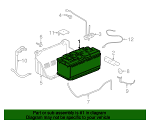 2012-2024 Jaguar Vehicle Battery T4A48375 | OEM Parts Online