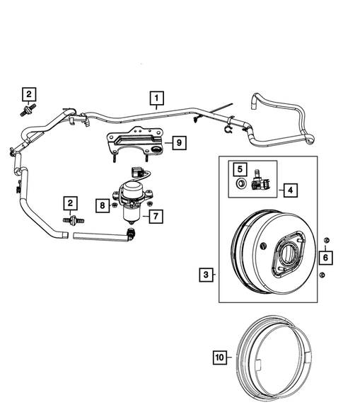 Power Brake Booster for 2020 Jeep Grand Cherokee | Mopar Parts Unlimited