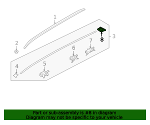 87244-R5000 - Roof Molding Rear Cap 2021-2022 Kia Sorento | Kia.Parts Store