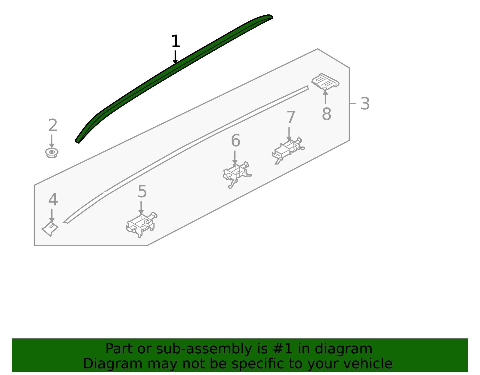 2021-2025 Kia Sorento Roof Rail 87280-R5600 | OEM Parts Online