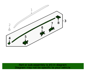 87240-R5100 - Roof Molding - 2021-2024 Kia Sorento | Kia Auto Parts