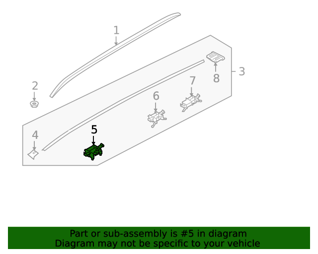 87235-R5000 - Roof Molding Clip 2021-2023 Kia Sorento | Kia.Parts Store