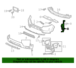 74116-T6Z-A50 - Plate R Front - Genuine Honda Parts