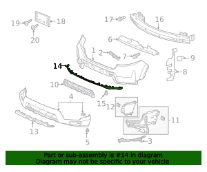 71111-T6Z-A50 - Lower Deflector 2021-2025 Honda | Honda Parts Online