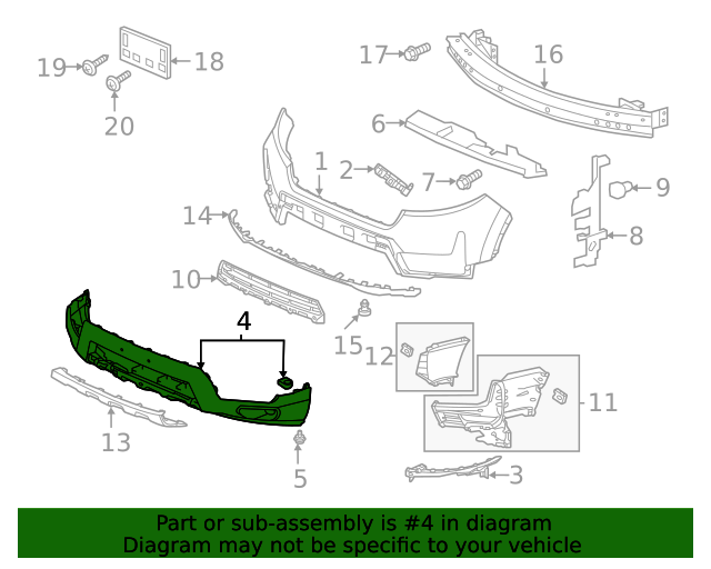 OEM 2021-2023 Honda Lower Cover 71105-T6Z-A50 | Honda Automotive Parts