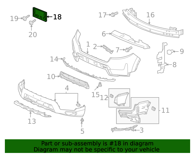 71180-T6Z-A50 - License Bracket 2021-2023 Honda | Honda Parts Online