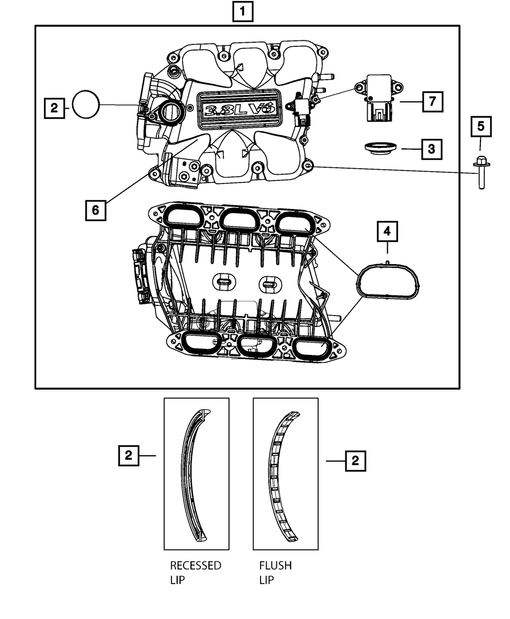 2007-2011 Mopar Intake Manifold Plenum 4781578ap | Mopar Parts Unlimited