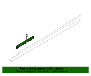 51778056820 - 2014-2021 BMW Rocker Molding Retainer (51-77-8-056-820 ...