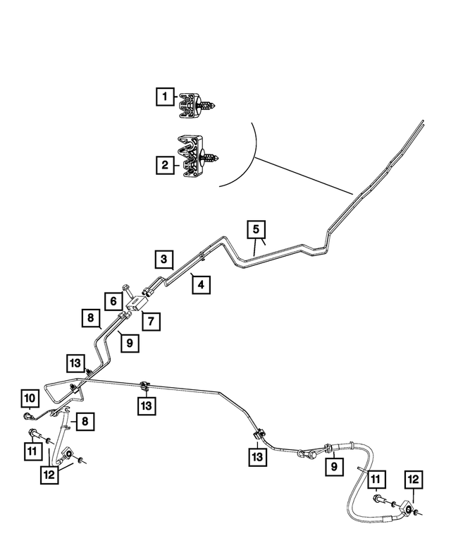 68211363ab - Brake Tube And Hose Assembly 2014-2024 Ram ...