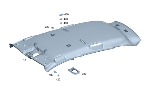 Roof Lining/Headlining for 2025 Mercedes-Benz EQS 450 SUV | Mercedes ...