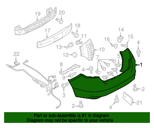 Mazda OEM Bumper Cover Part# GSYL-50-221B-BB | OEM Vehicle Parts